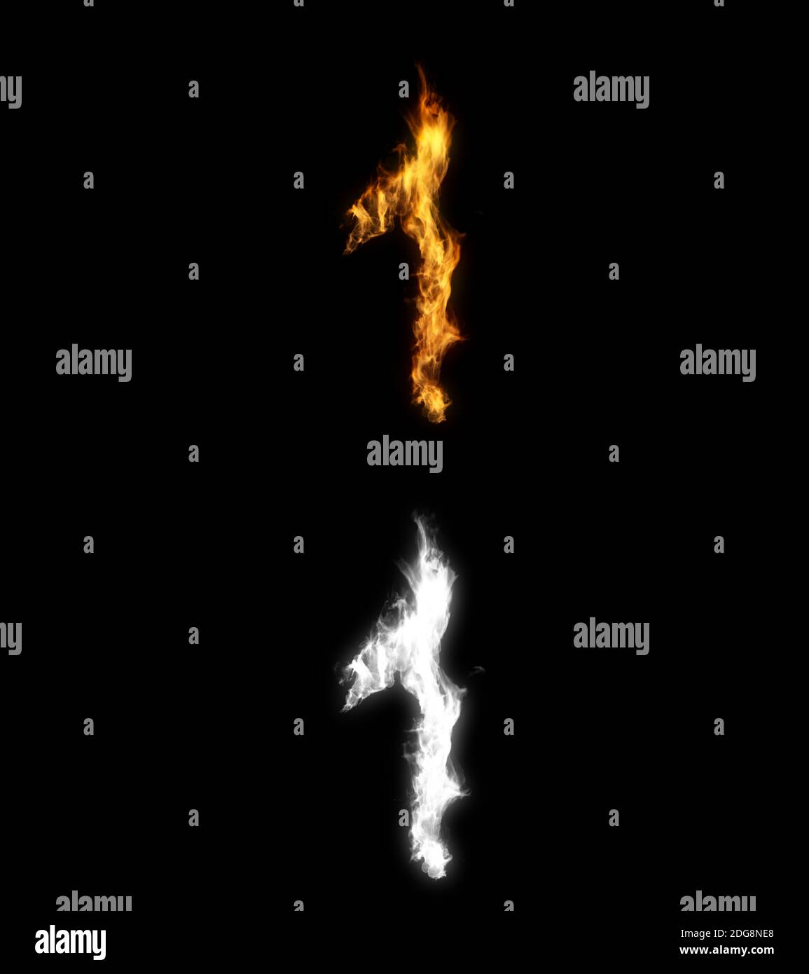 Flaming 3d number hi-res stock photography and images - Alamy