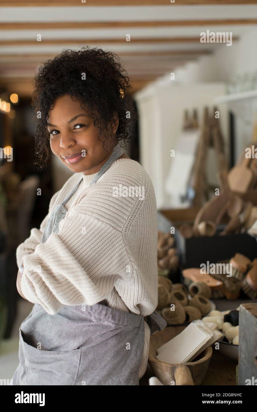 Portrait confident female shop owner Stock Photo - Alamy