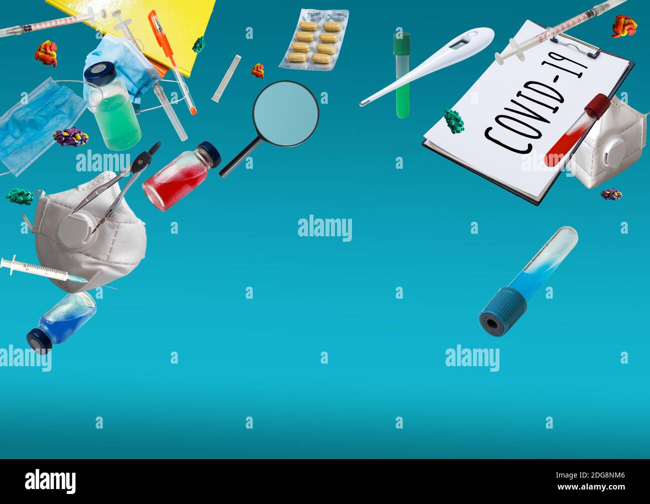 Test Tube With Blue Liquid fly lab Stock Photo - Alamy