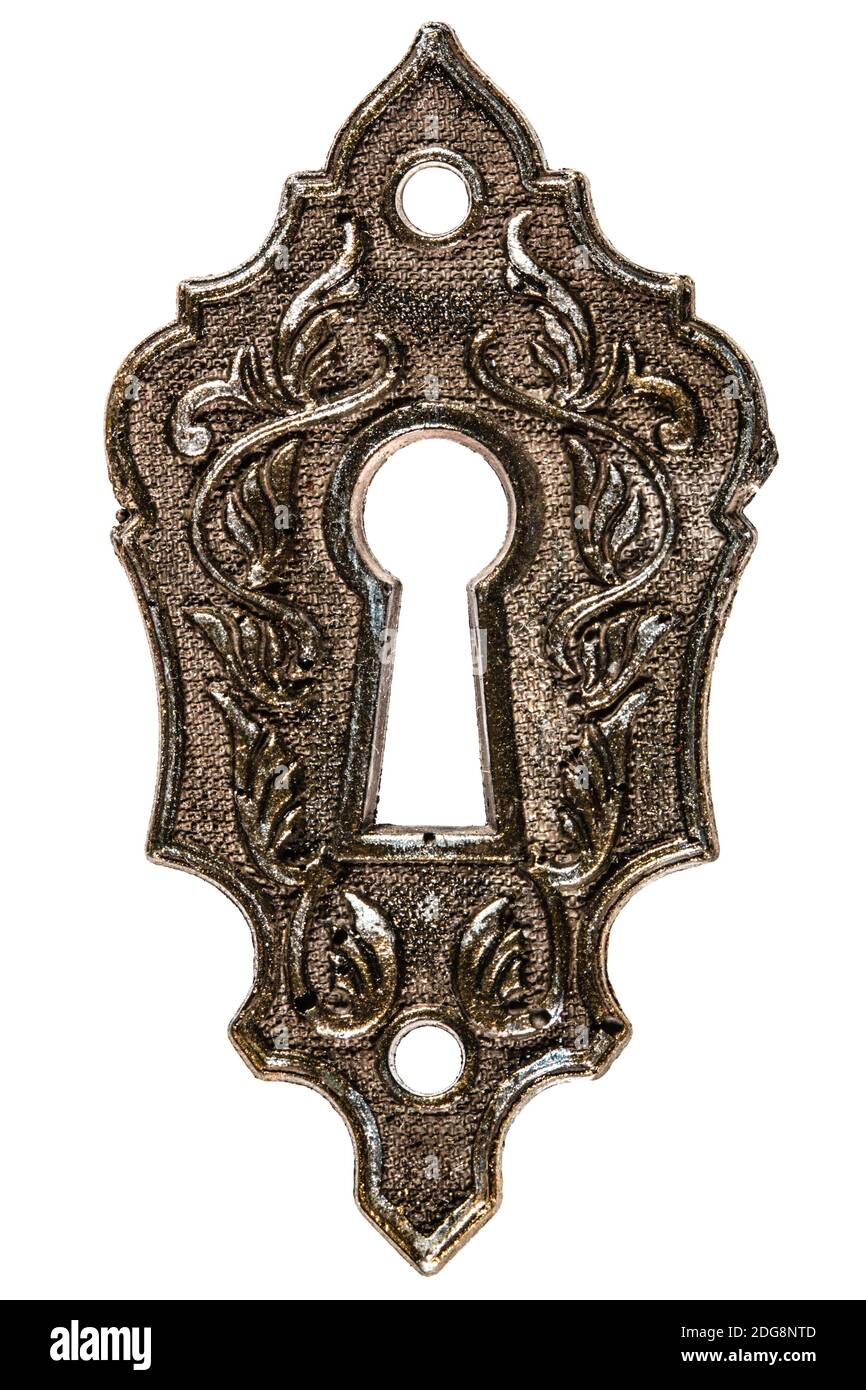 The keyhole, decorative design element, isolated on white background ...