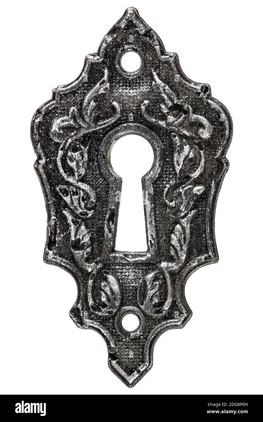 The keyhole, decorative design element, isolated on white background ...