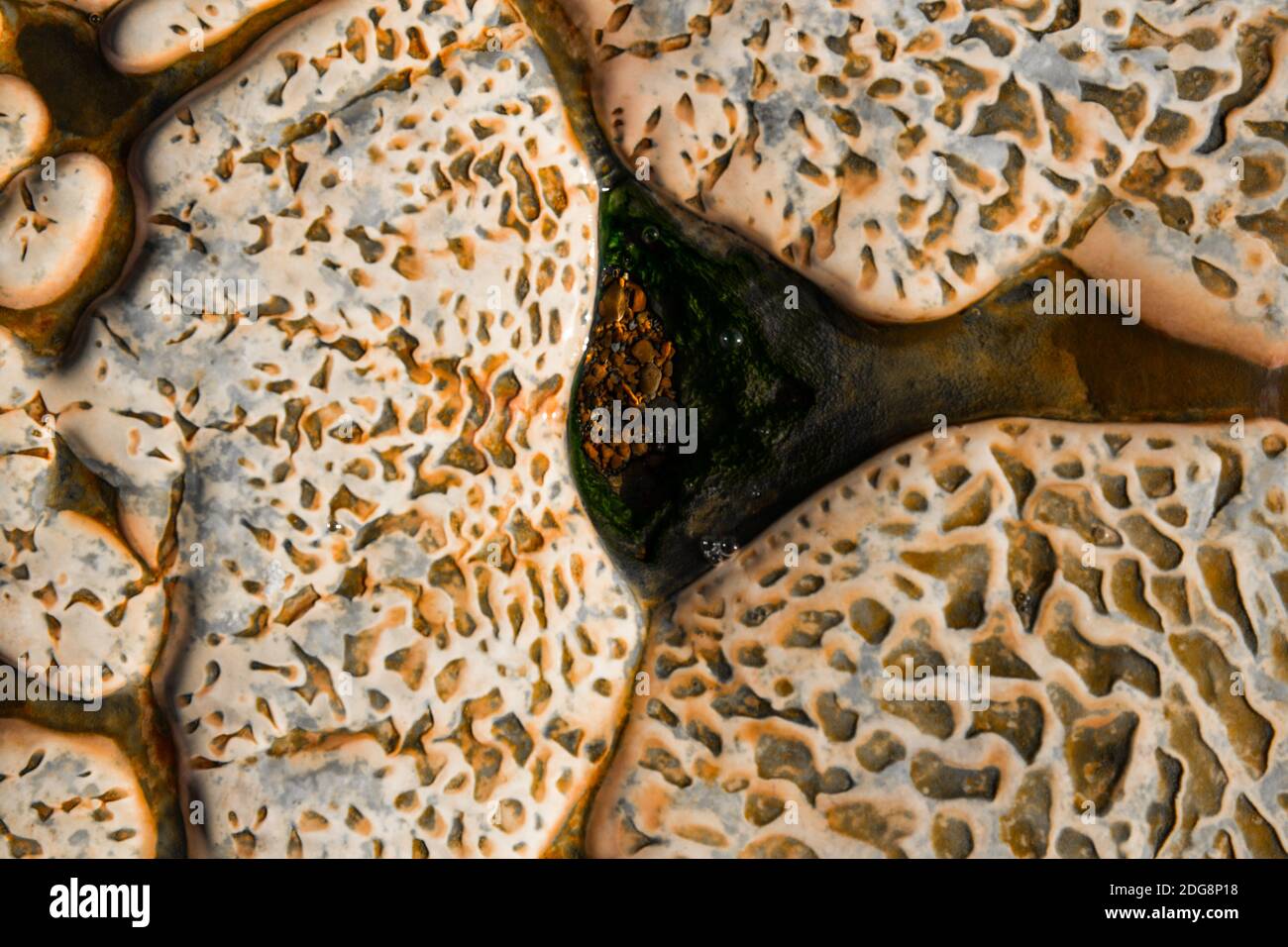 Abstract natural rocky background of the stones with spring water ...
