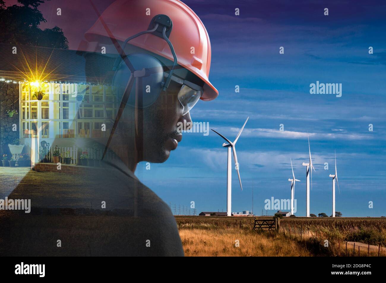 Engineer in hard hat safety hi-res stock photography and images - Alamy