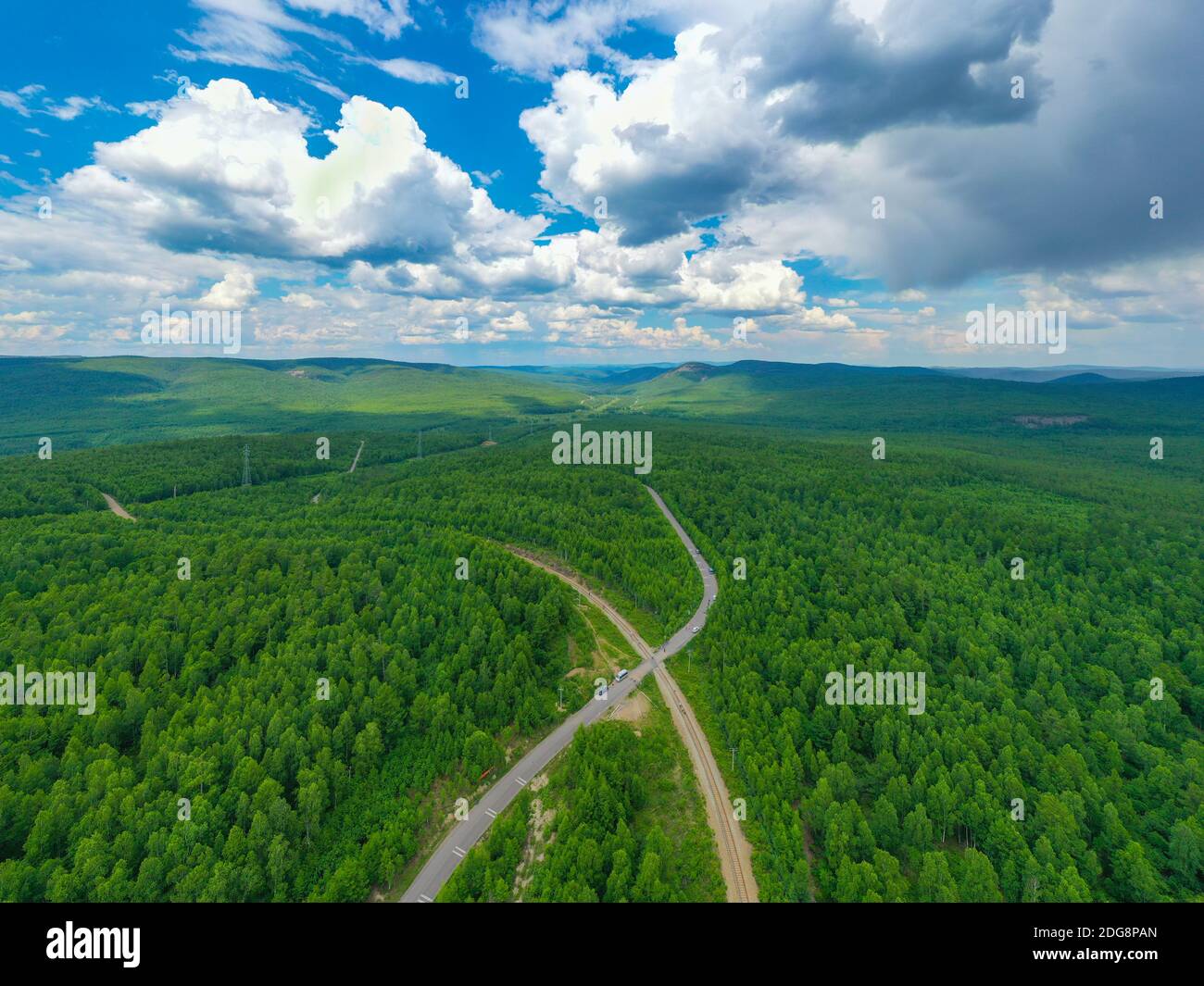 Inner Mongolia river city forest park Stock Photo - Alamy