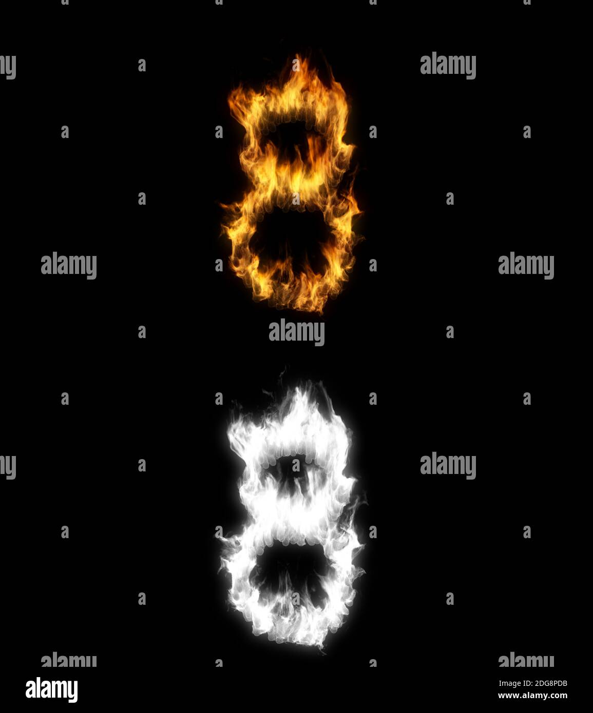Flaming 3d number hi-res stock photography and images - Alamy