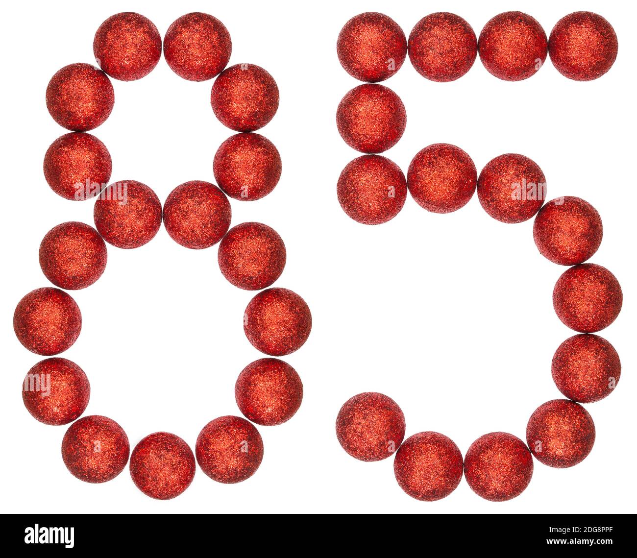 Numeral 85 eighty five isolated Cut Out Stock Images & Pictures - Alamy