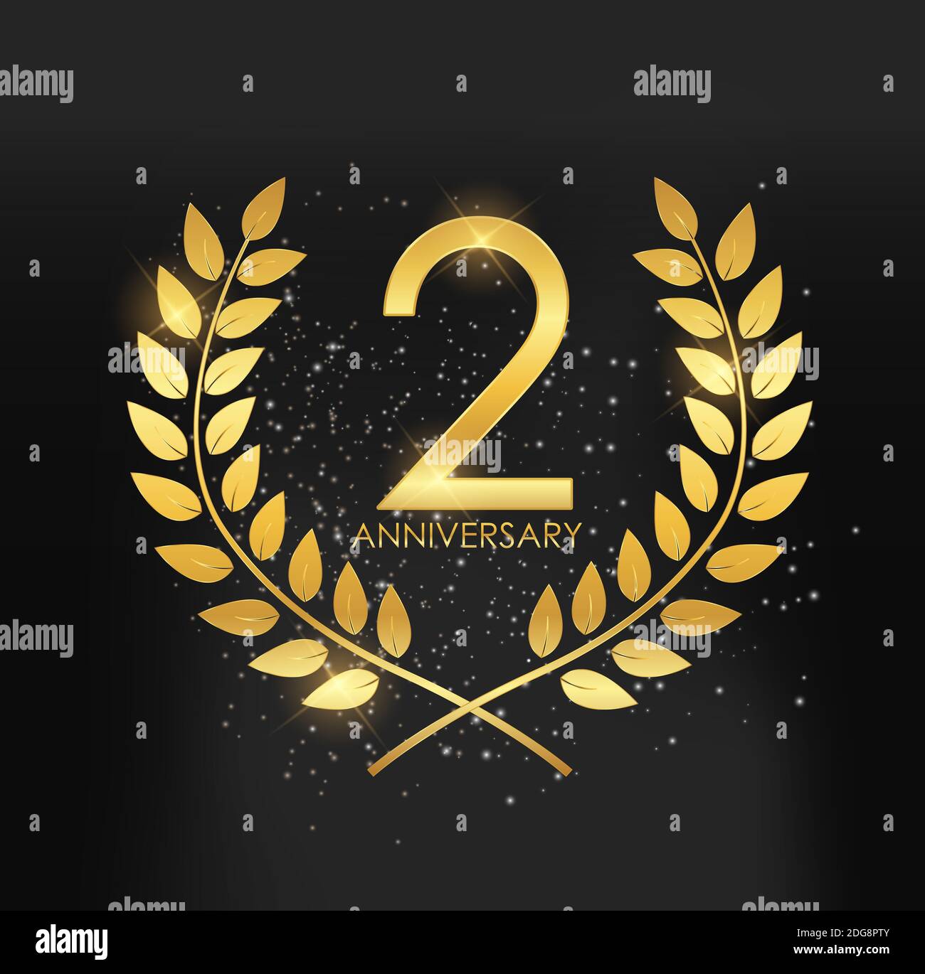 Template Logo 2 Years Anniversary Illustration Stock Photo - Alamy