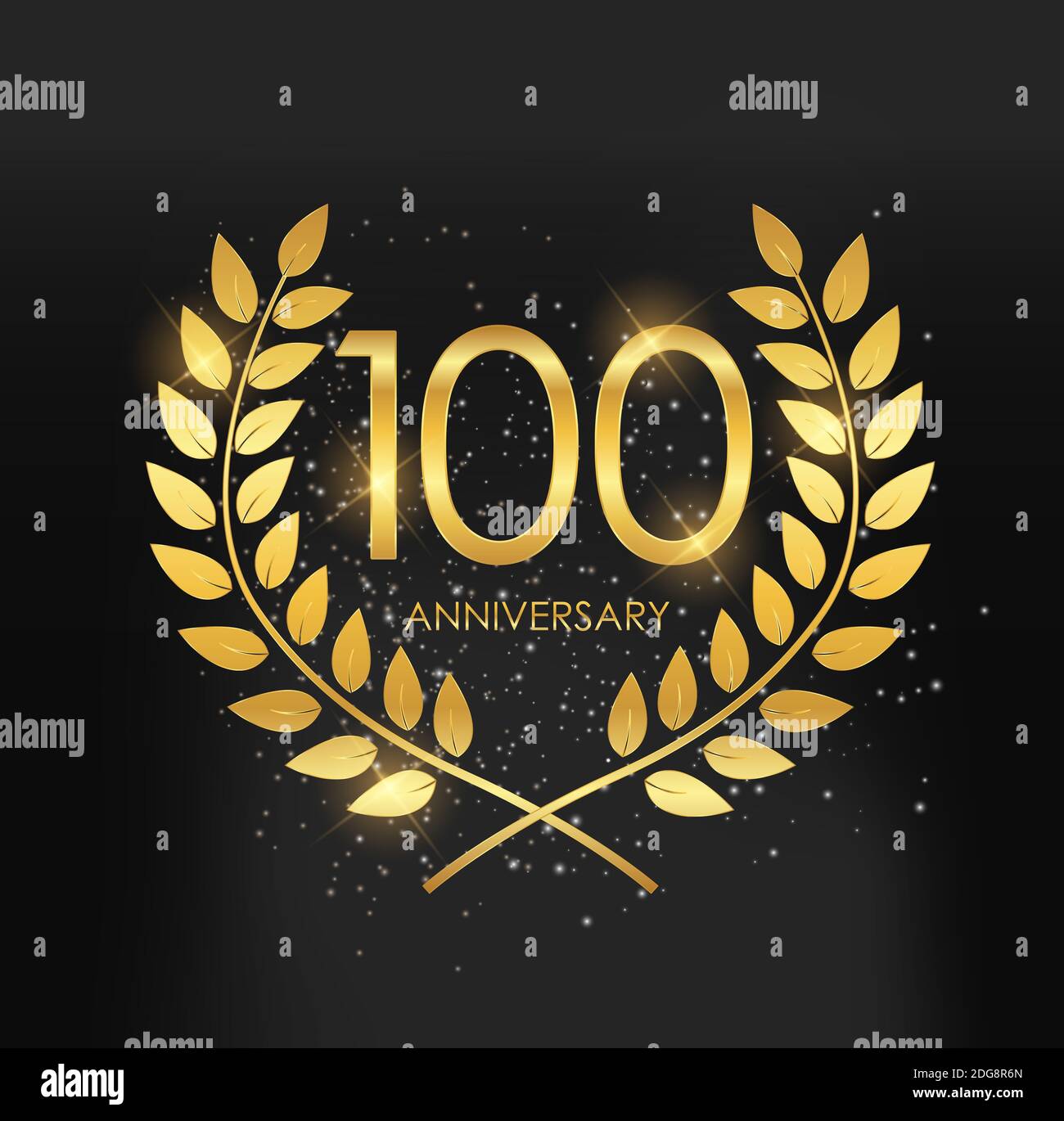 Template Logo 100 Years Anniversary Illustration Stock Photo - Alamy