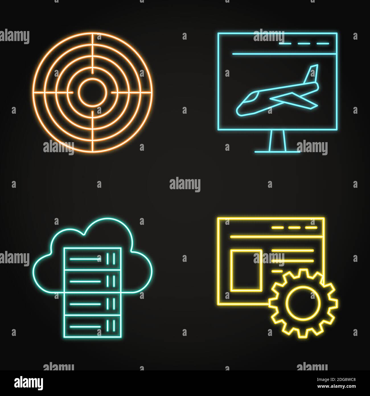 Glowing desktop icon hi-res stock photography and images - Alamy