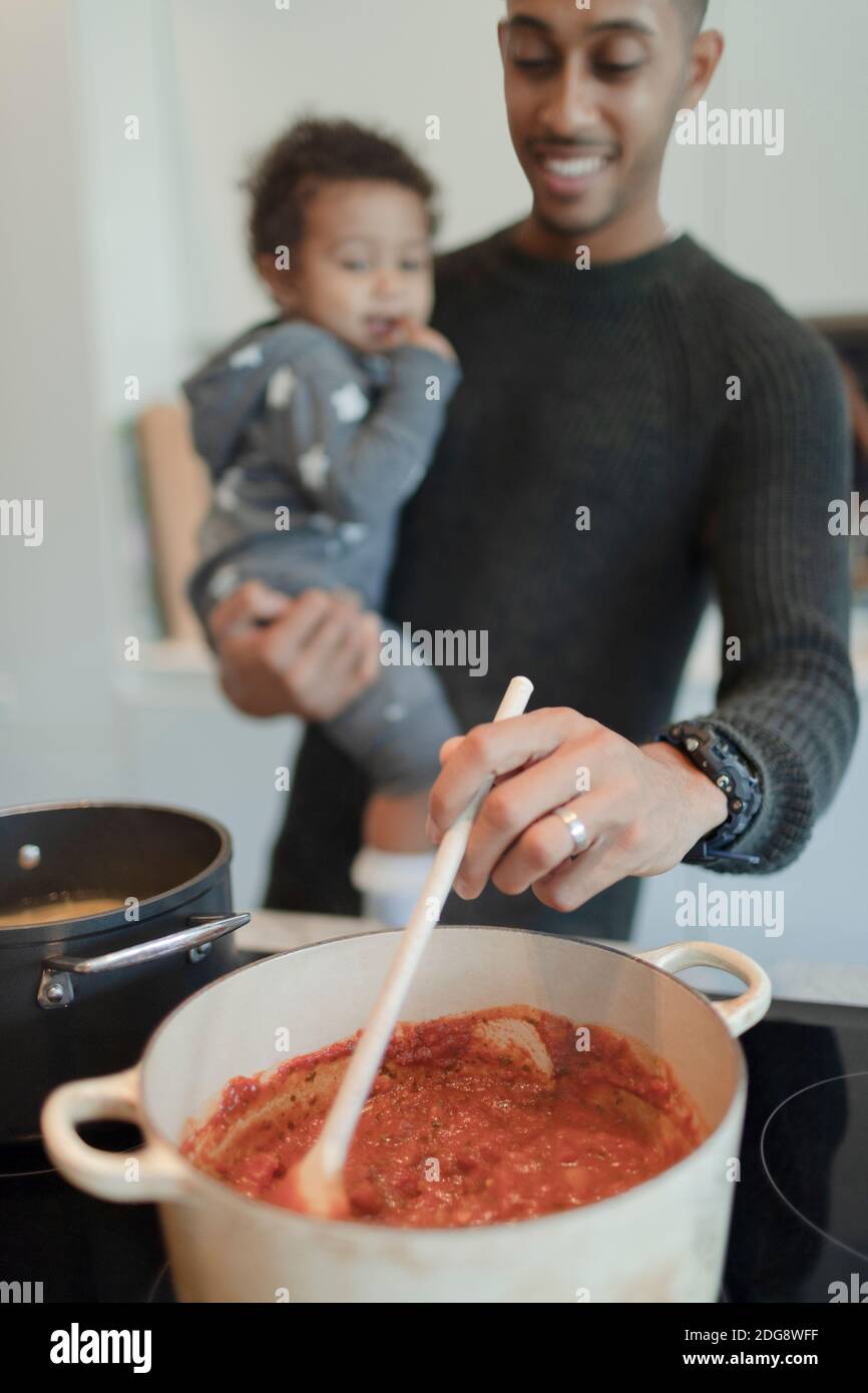 Dad and baby spaghetti hi-res stock photography and images - Alamy