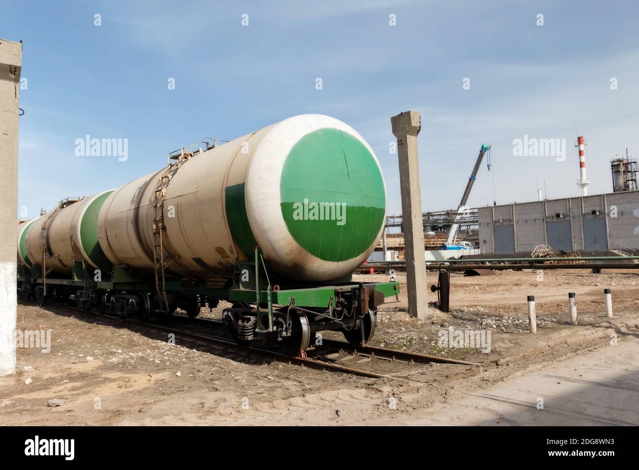 Tank car with explosive substances Stock Photo - Alamy