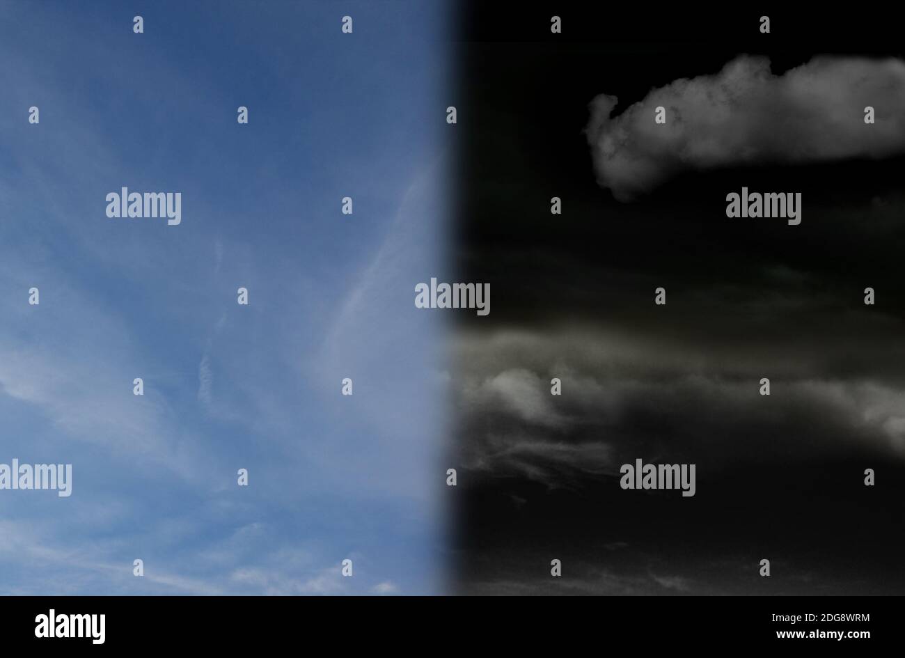 Split sky image Stock Photo - Alamy