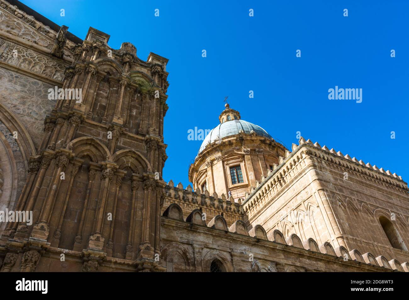 A dome of the main cathedral of Palermo in Unesco Church in Sicily ...