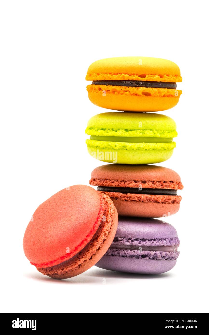 Tower of sweet macarons Stock Photo - Alamy