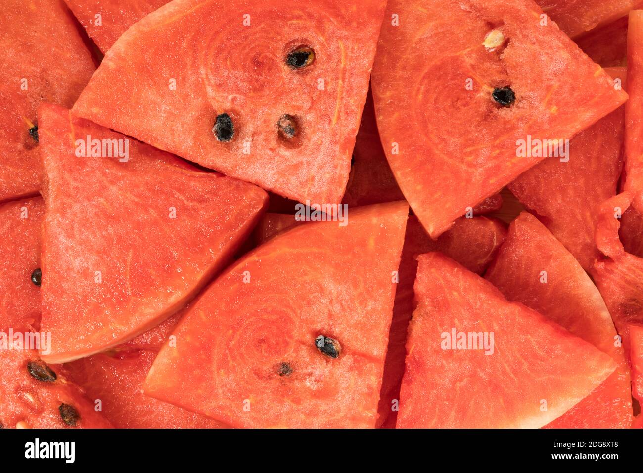 Top view of sliced red watermelon Stock Photo - Alamy