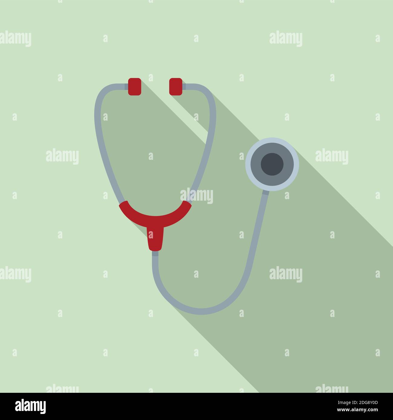 Medical stethoscope icon, flat style Stock Vector Image & Art - Alamy