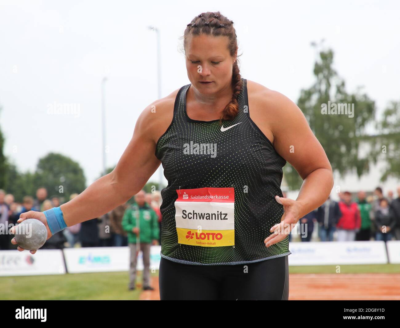 Shot putter Christina Schwanitz (LV 90 Erzgebirge Stock Photo - Alamy