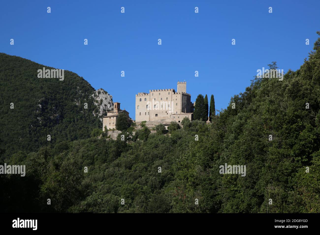 Castle on the hills of Umbria, Italy Stock Photo - Alamy