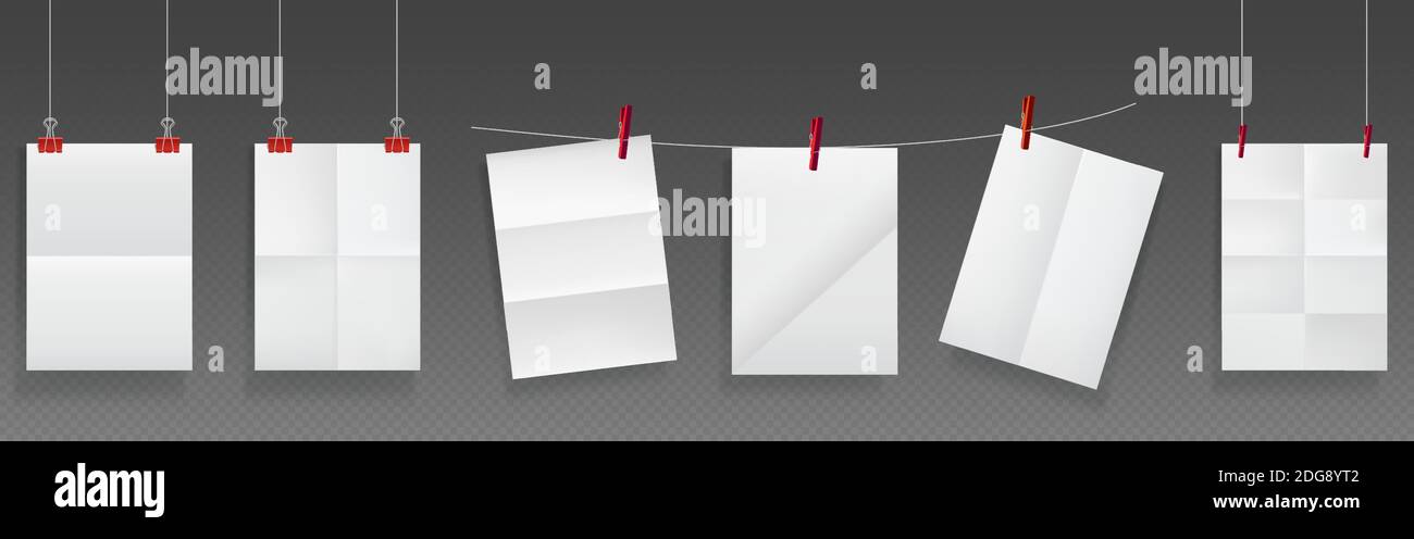 Realistic paper pages mockup Stock Vector Images - Alamy