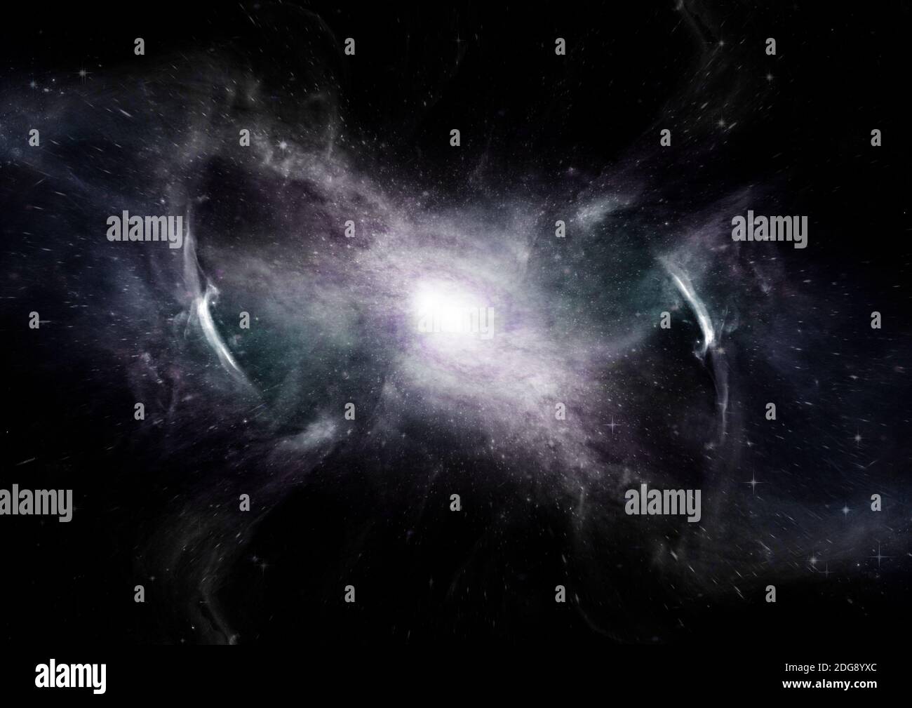 Stars, dust and gas nebula in a far galaxy Stock Photo - Alamy