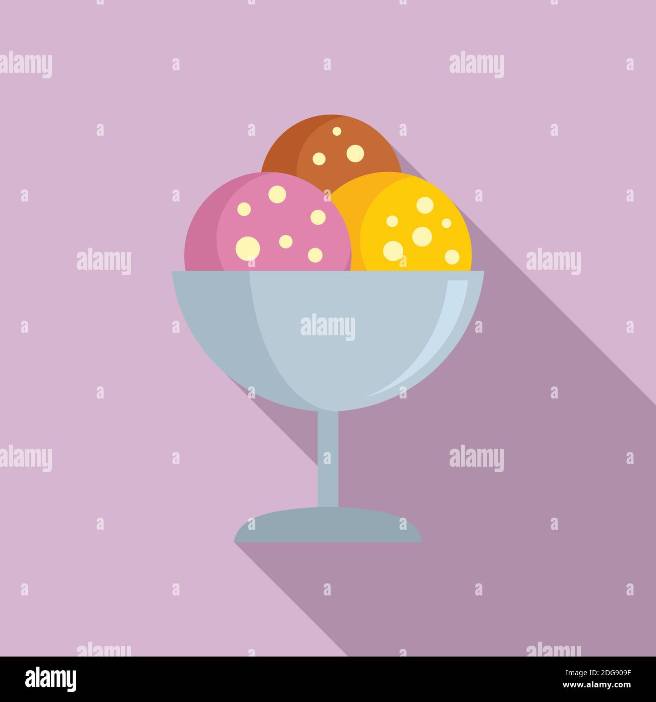 Room service ice cream balls icon, flat style Stock Vector Image & Art ...