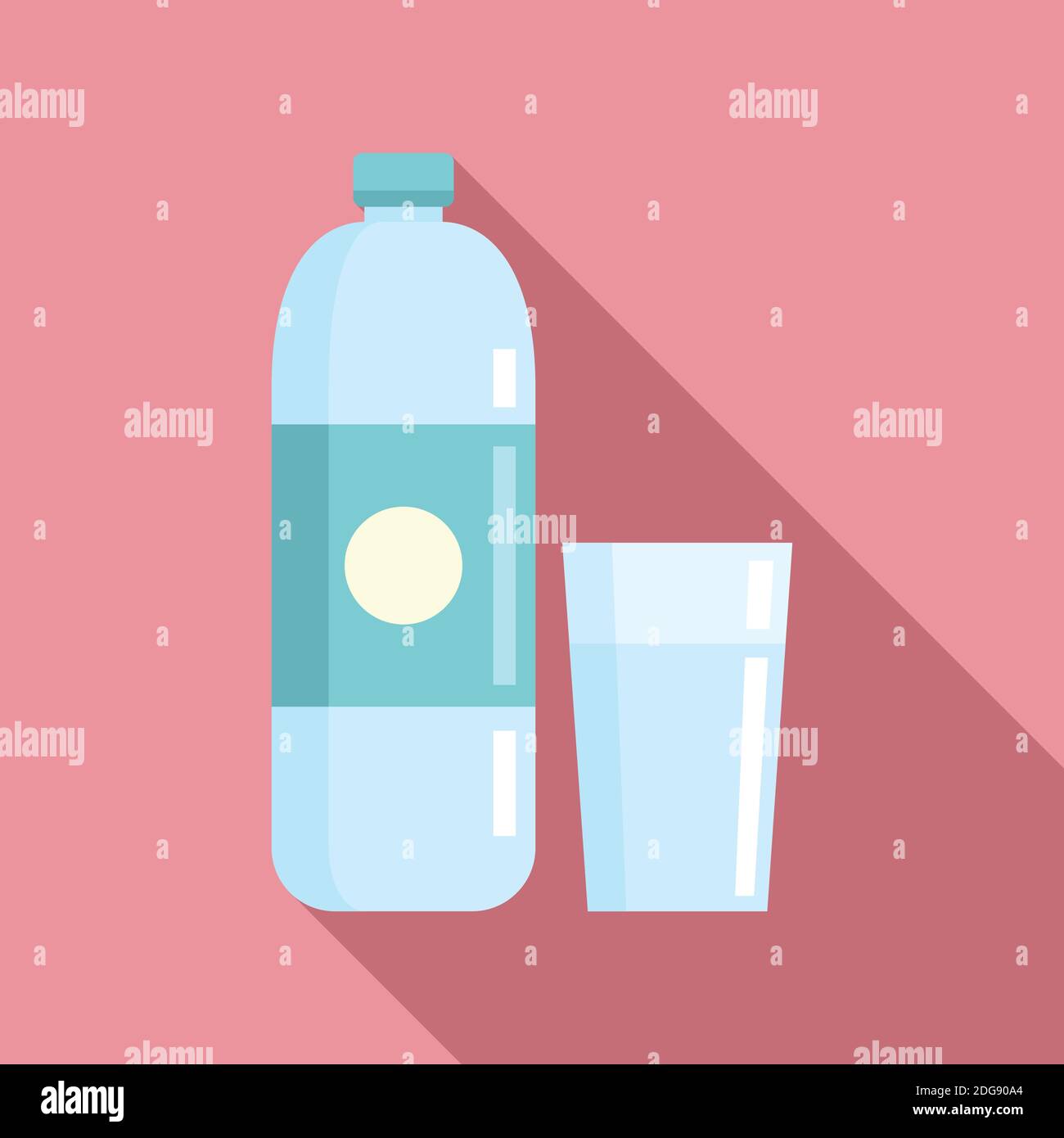 Room service water bottle icon, flat style Stock Vector Image & Art - Alamy