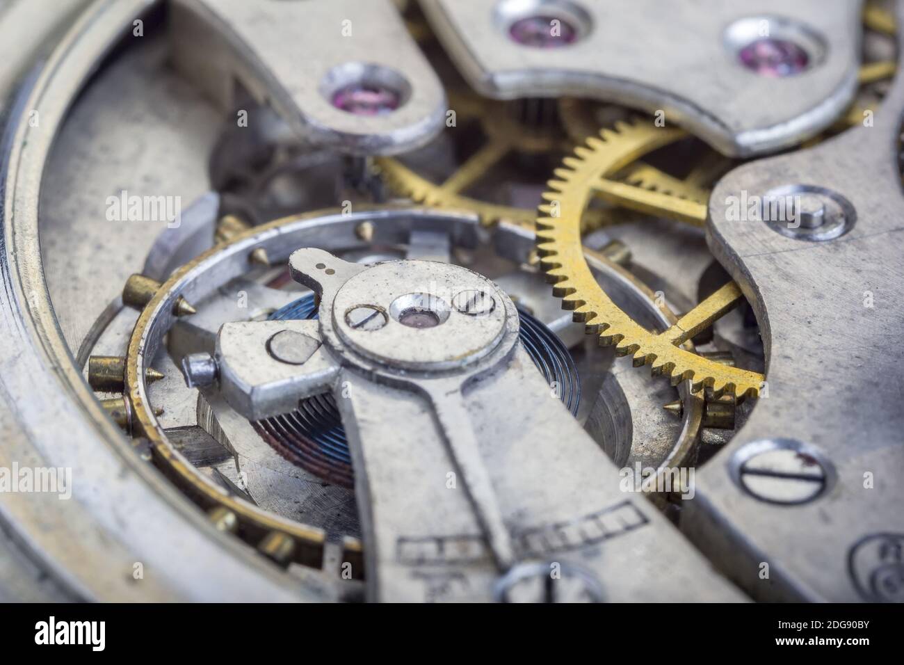 Inside the old watch Stock Photo - Alamy