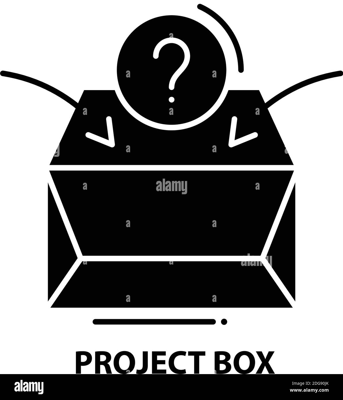 project box icon, black vector sign with editable strokes, concept ...