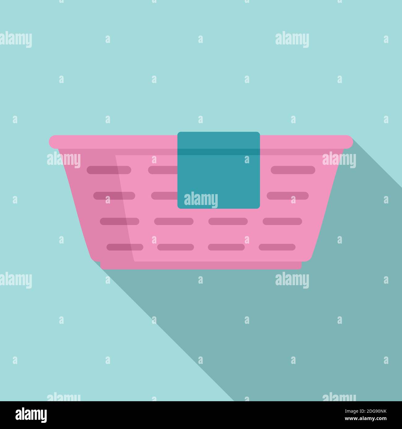 Room service clothes basket icon, flat style Stock Vector Image & Art ...