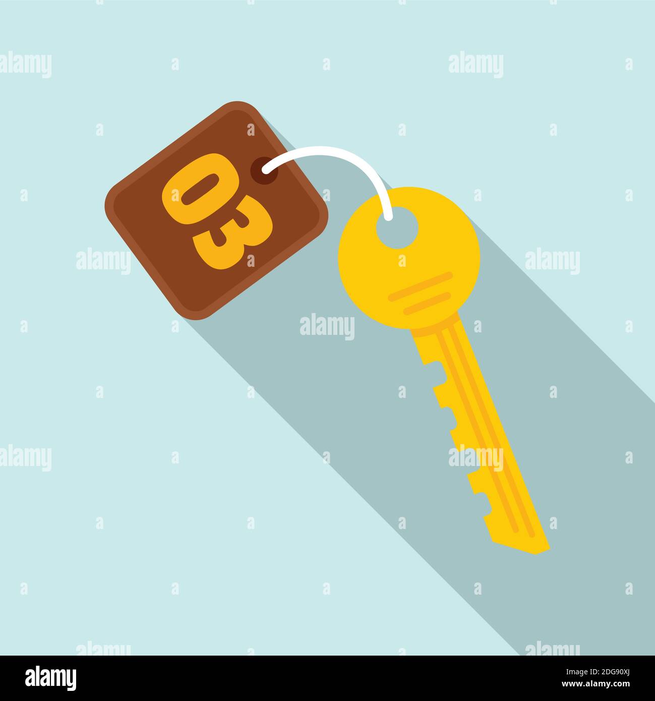 Room service key icon, flat style Stock Vector Image & Art - Alamy