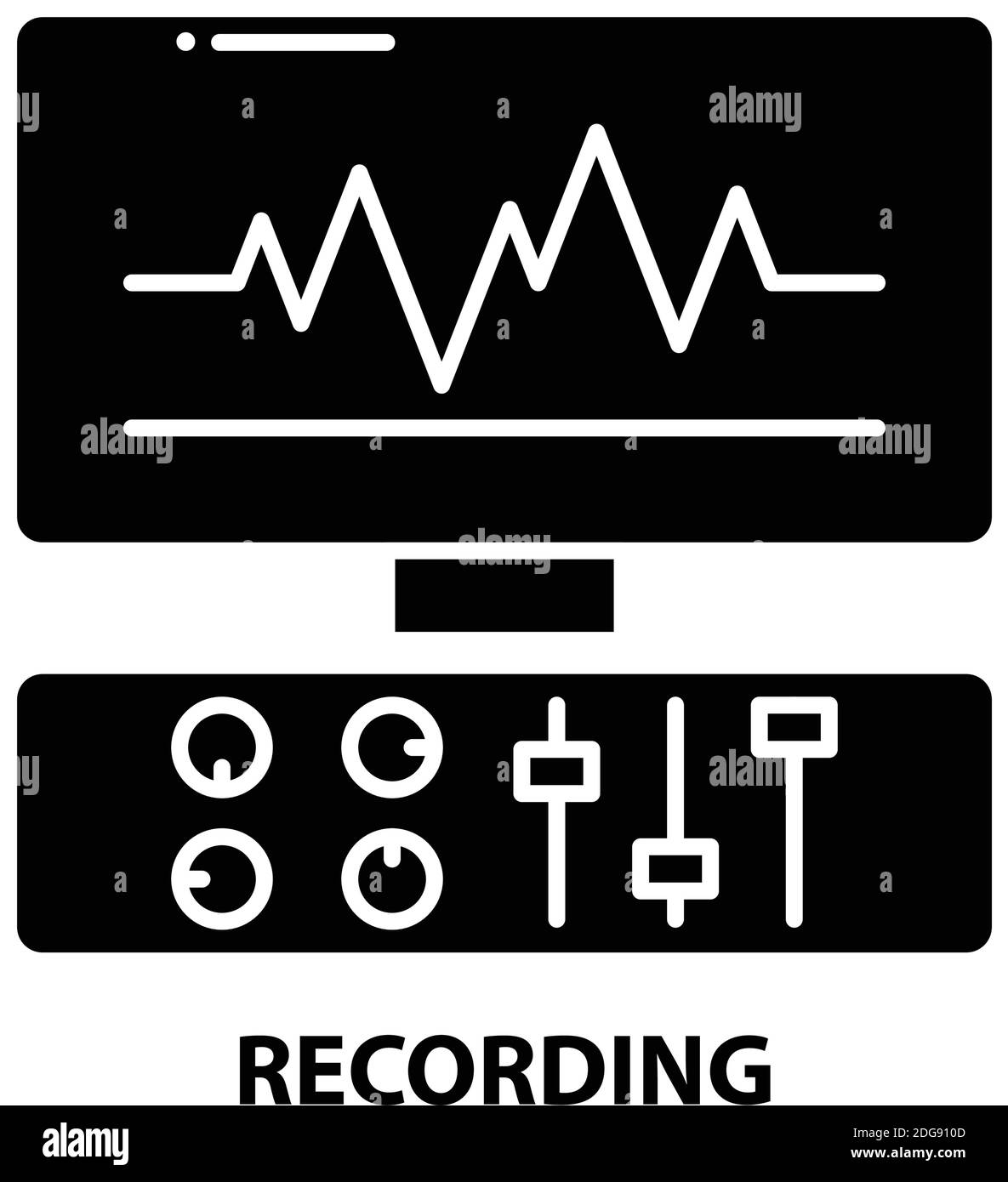 Sound design and sound production Black and White Stock Photos & Images ...