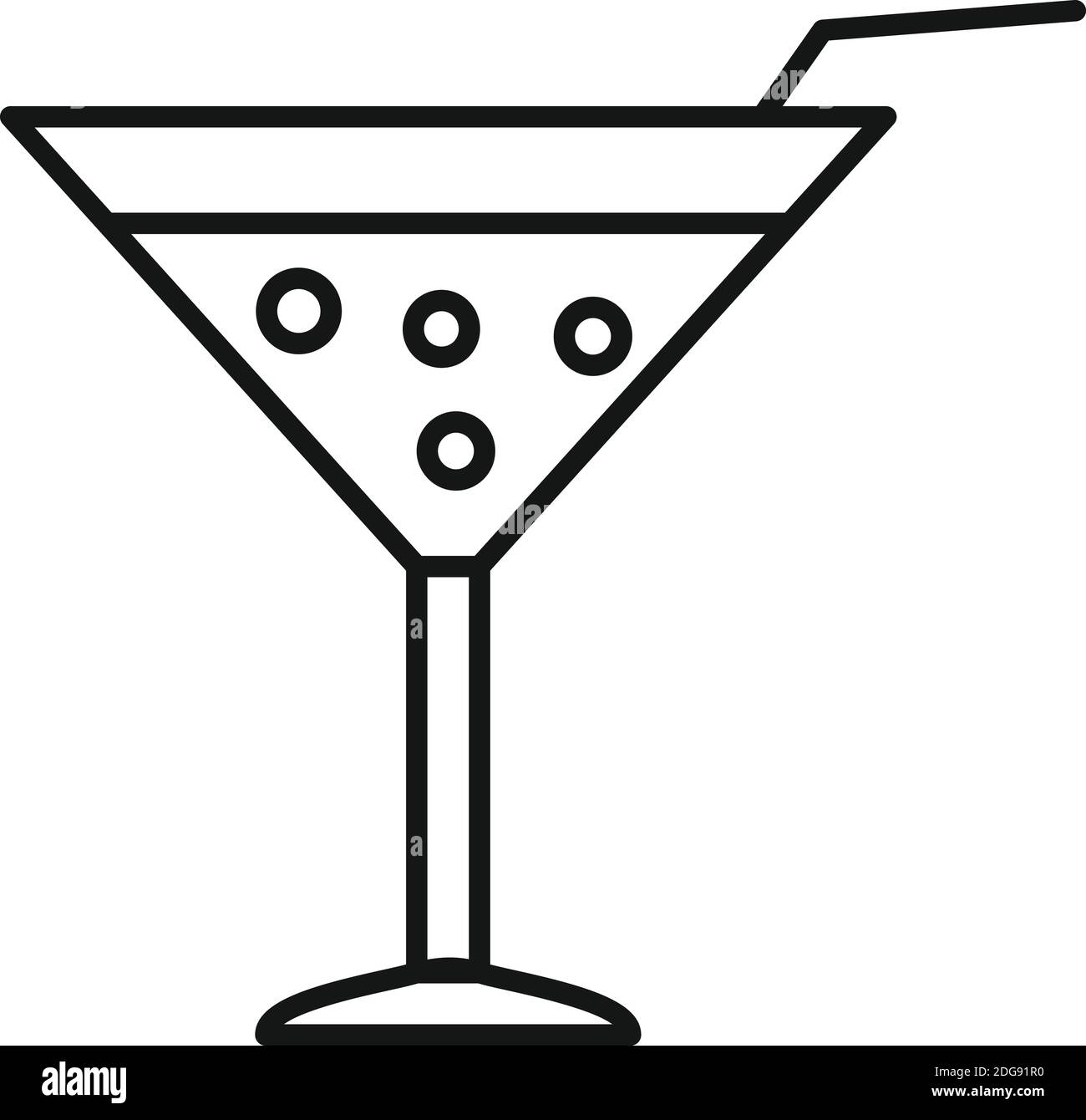 Room service cocktail icon, outline style Stock Vector Image & Art - Alamy