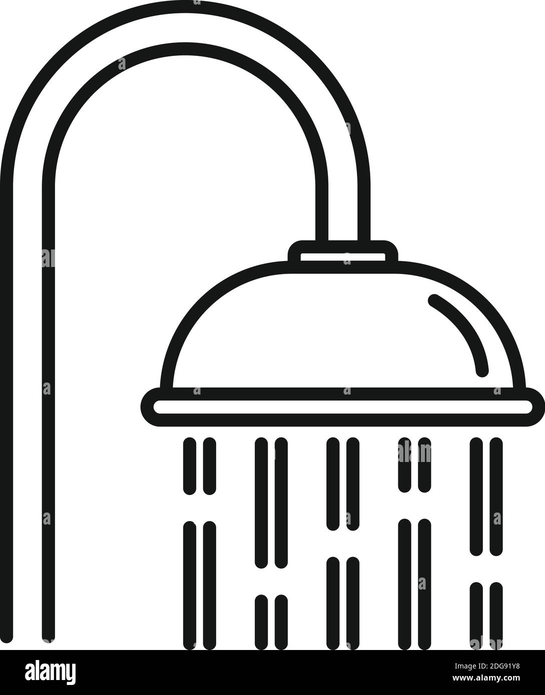 Room service shower icon, outline style Stock Vector Image & Art - Alamy