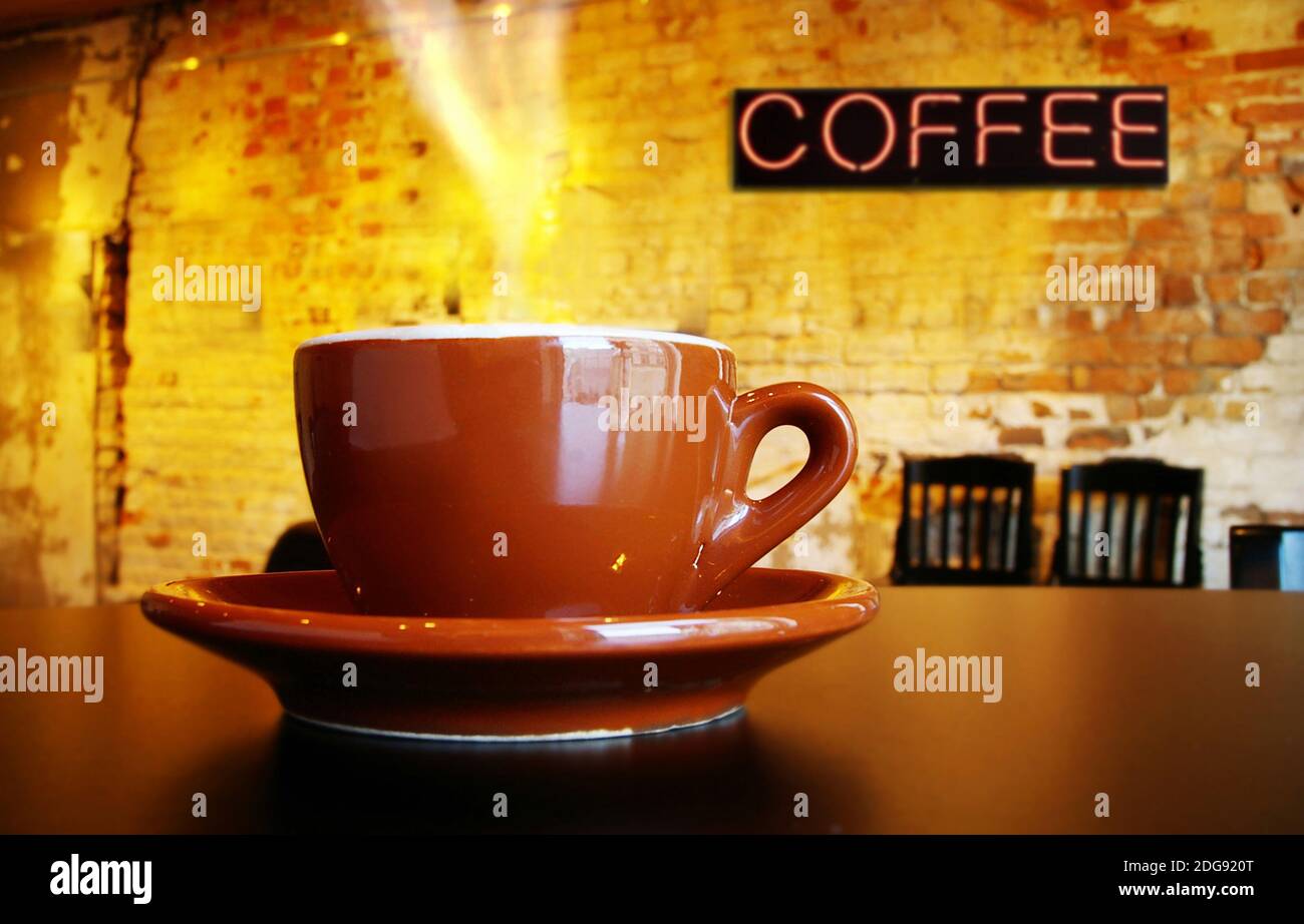 Hot cafe coffee Stock Photo - Alamy
