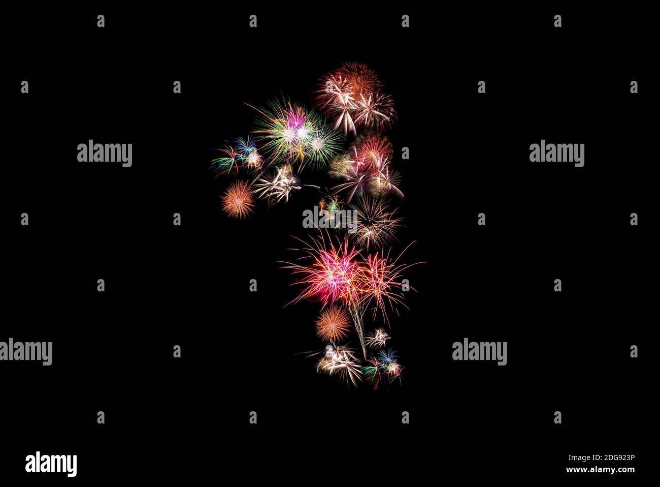 Number 1. Number alphabet made of real fireworks Stock Photo - Alamy
