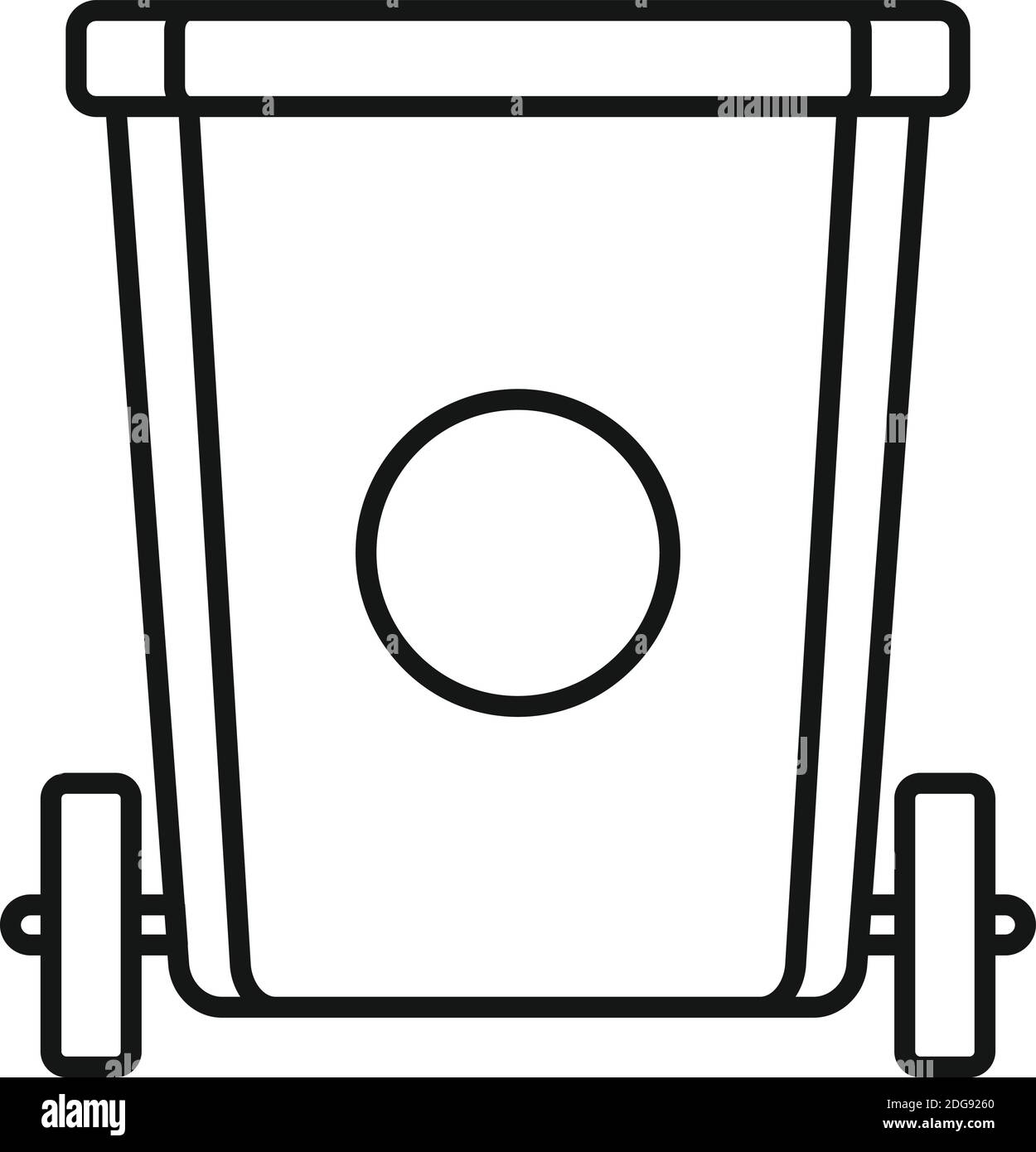 Room service garbage cart icon, outline style Stock Vector Image & Art ...