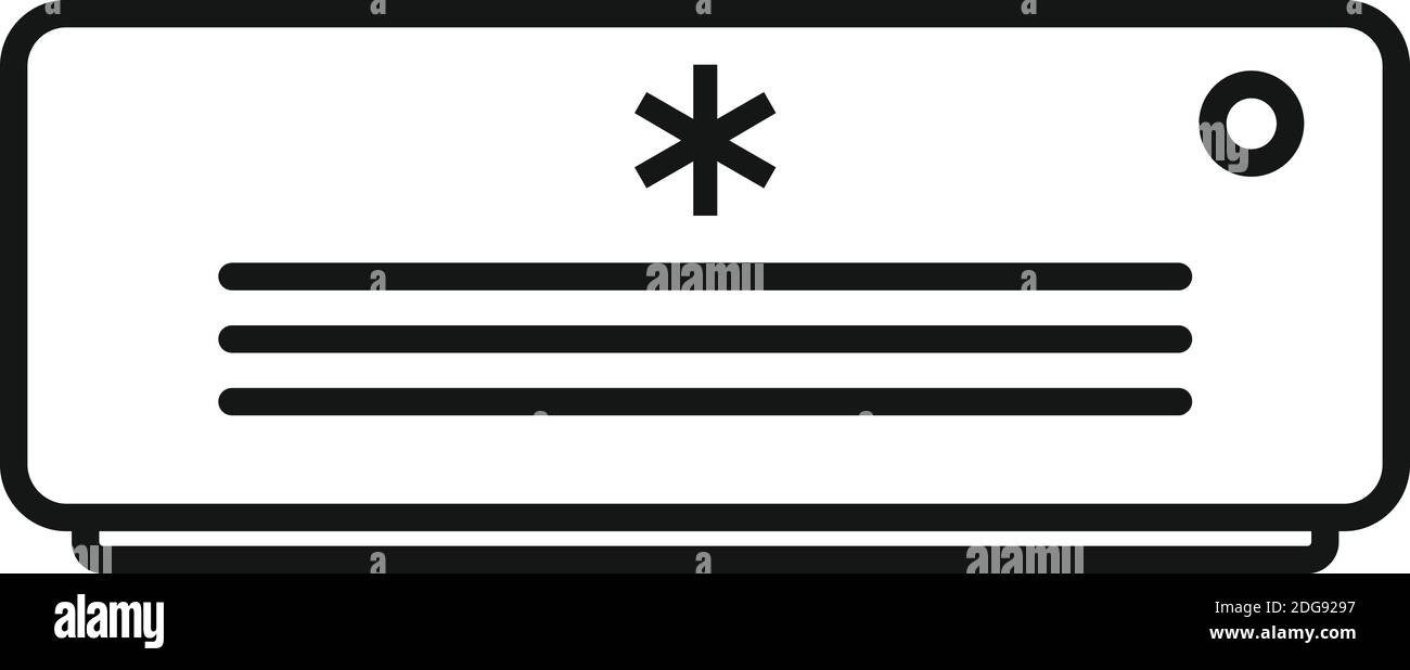 Room service air conditioner icon, outline style Stock Vector Image ...