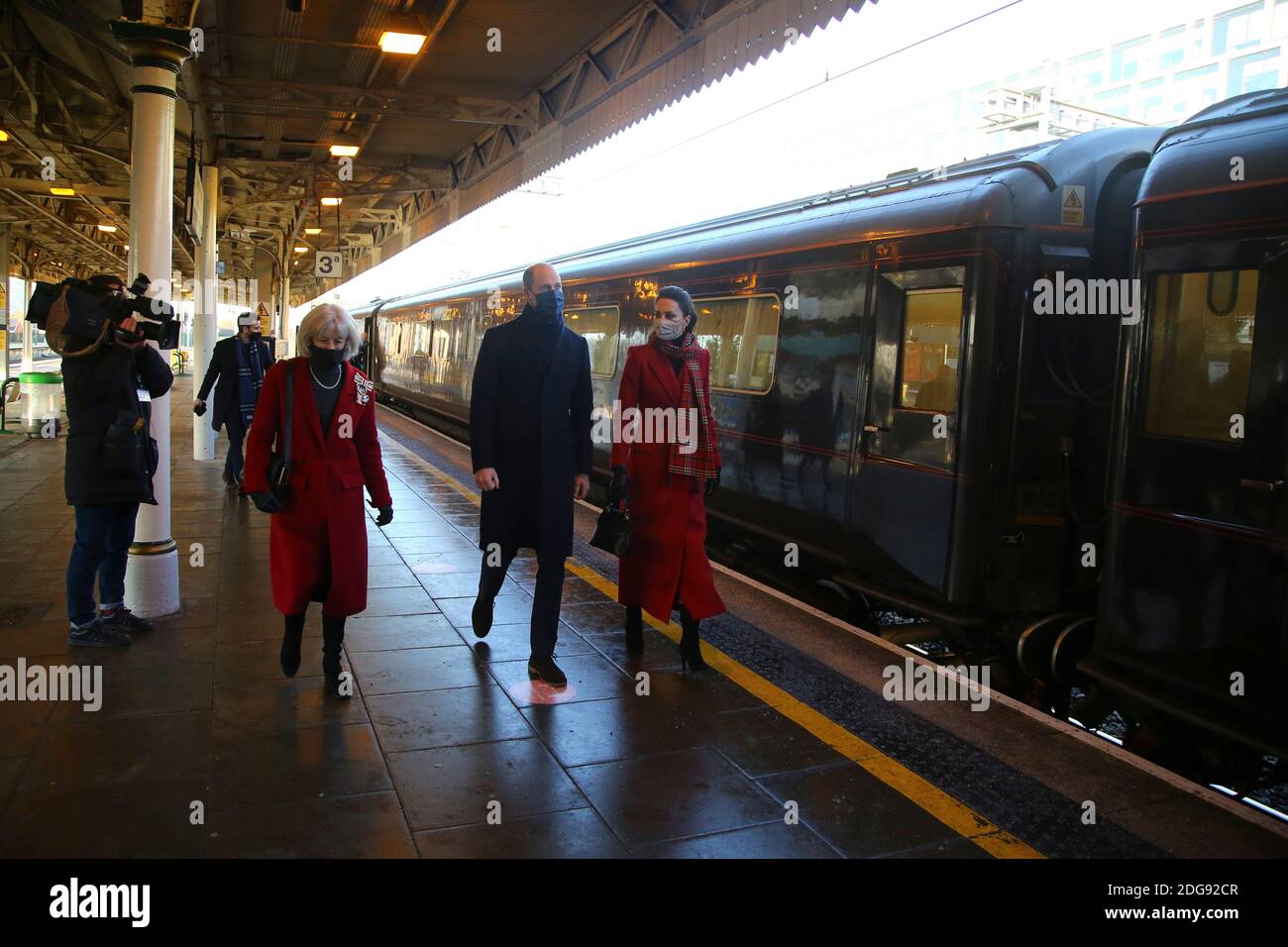 The Duke and Duchess of Cambridge walk with Lord Lieutenant of South ...