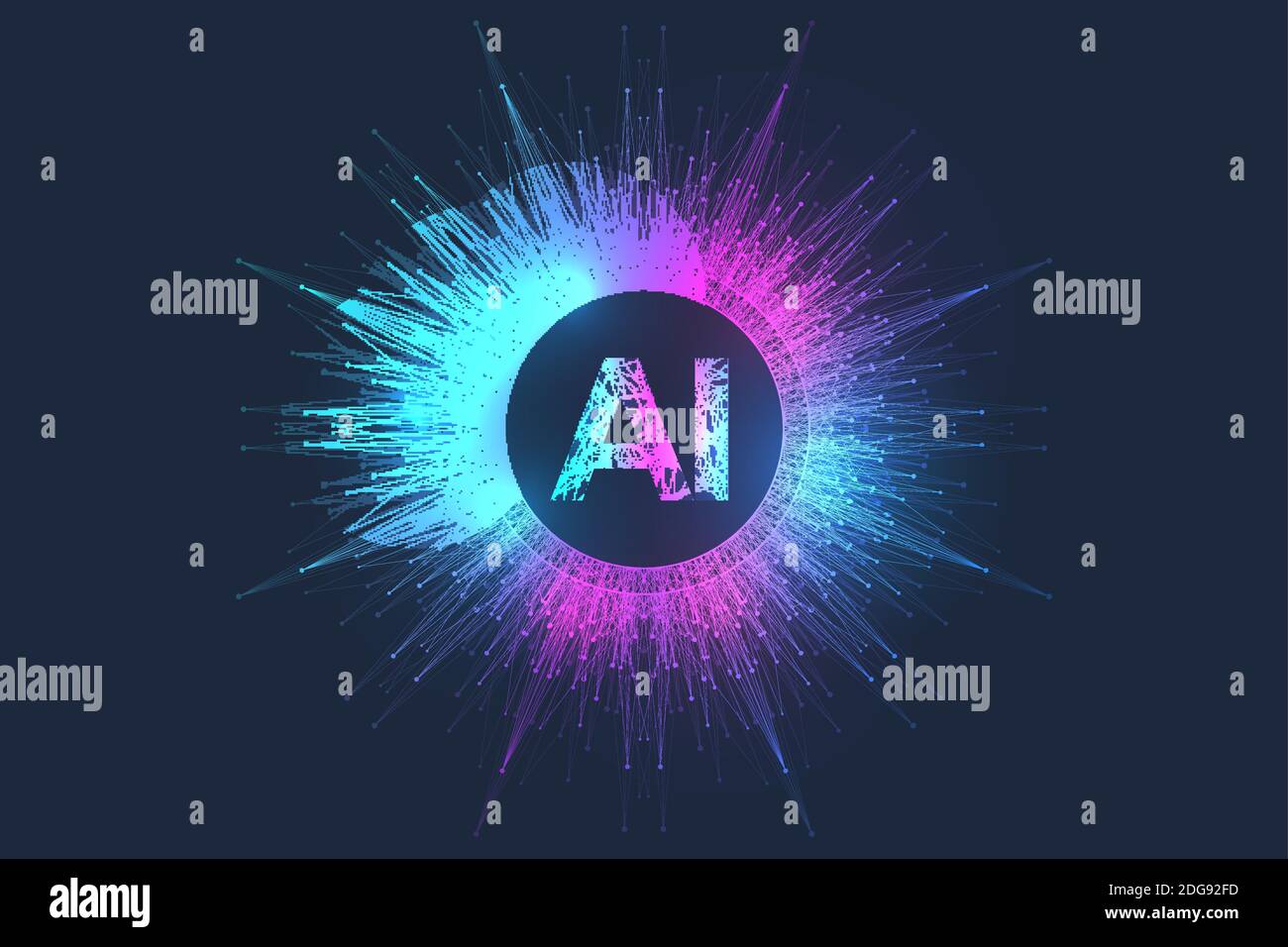 Artificial Intelligence Logo Plexus effect. Artificial Intelligence and ... Artificial Intelligence Logo Plexus effect. Artificial Intelligence and ...