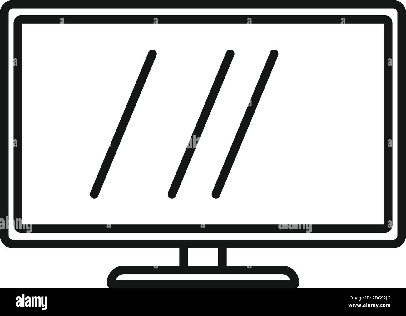 Room service tv set icon, outline style Stock Vector Image & Art - Alamy