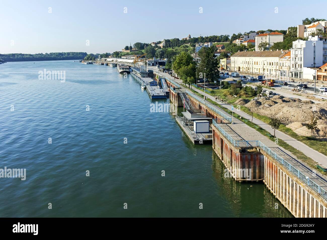 BELGRADE, SERBIA - AUGUST 12, 2019: Panorama from Sava River to Old ...