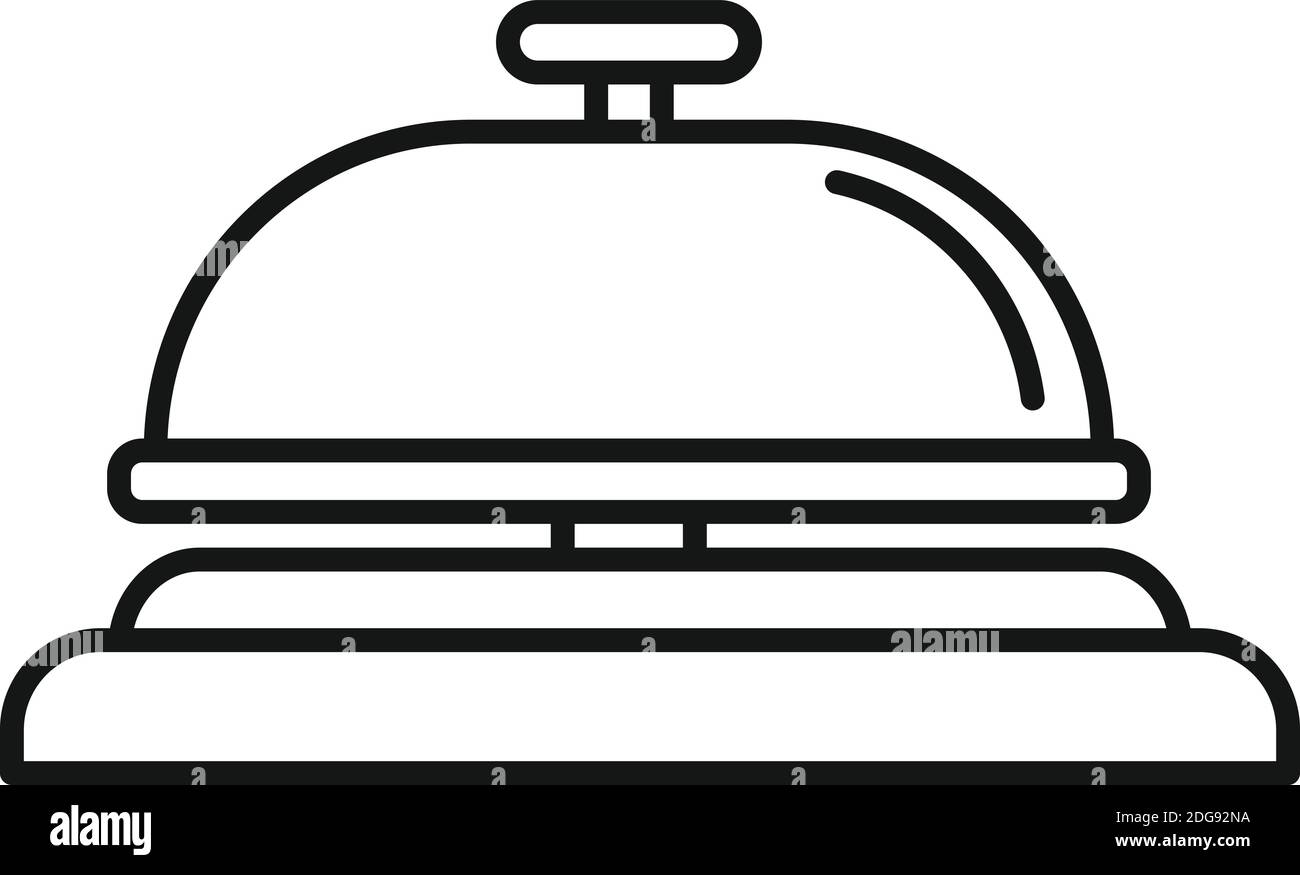 Room service bell icon, outline style Stock Vector Image & Art - Alamy