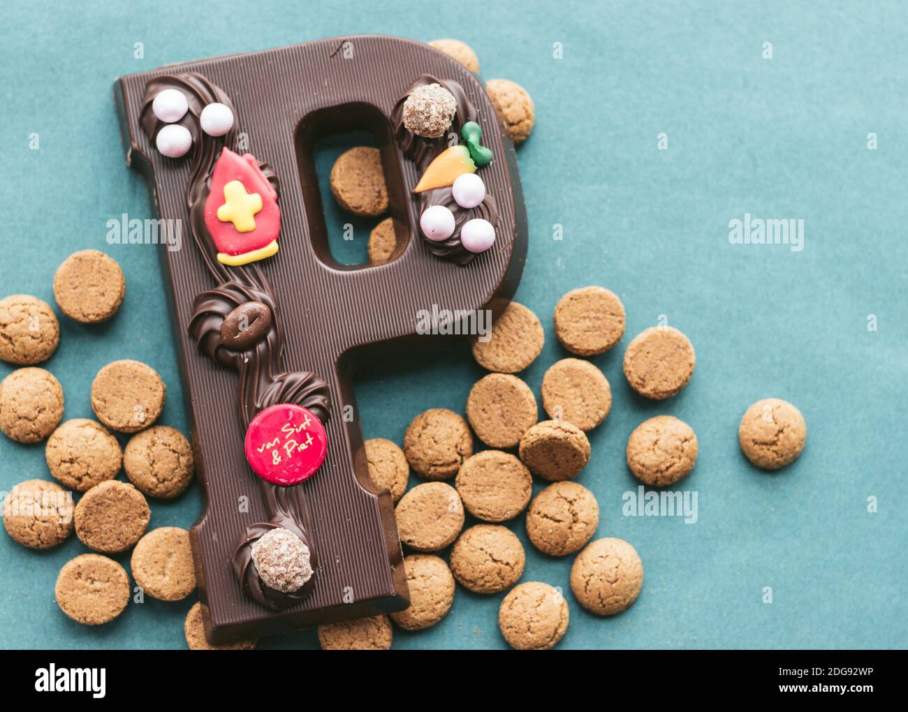 Chocolate letter P, celebrations from sinterklaas "Sint and Piet ...