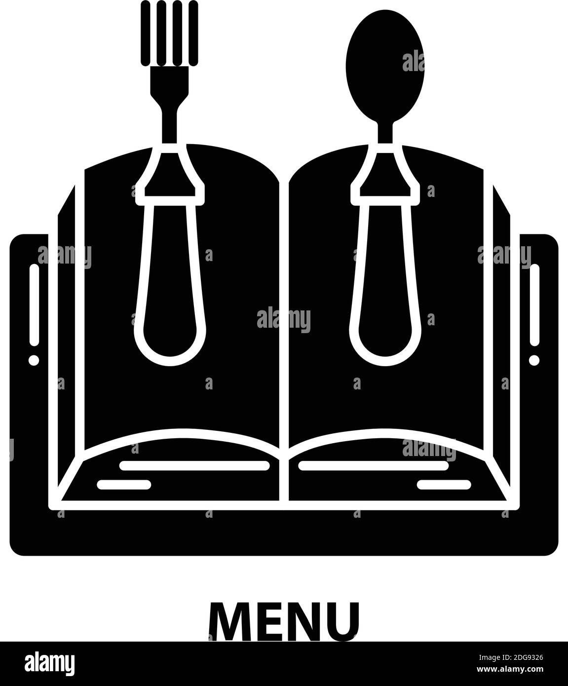 menu icon, black vector sign with editable strokes, concept ...
