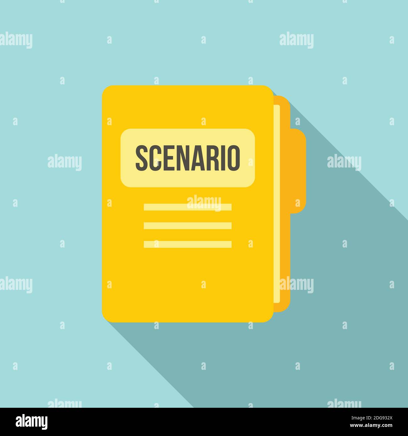 Scenario folder icon, flat style Stock Vector Image & Art - Alamy