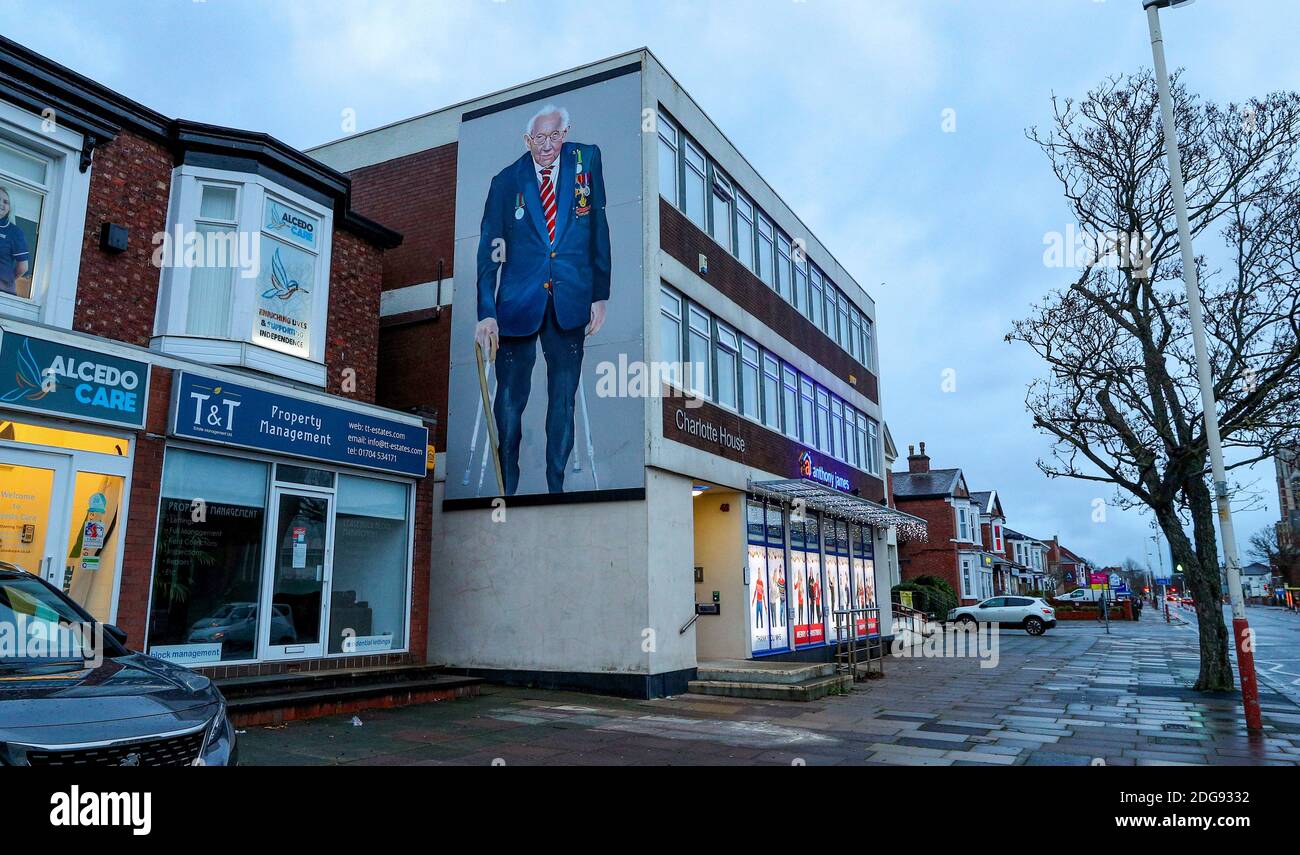 A mural of Captain Sir Tom Moore has been painted on a building in ...