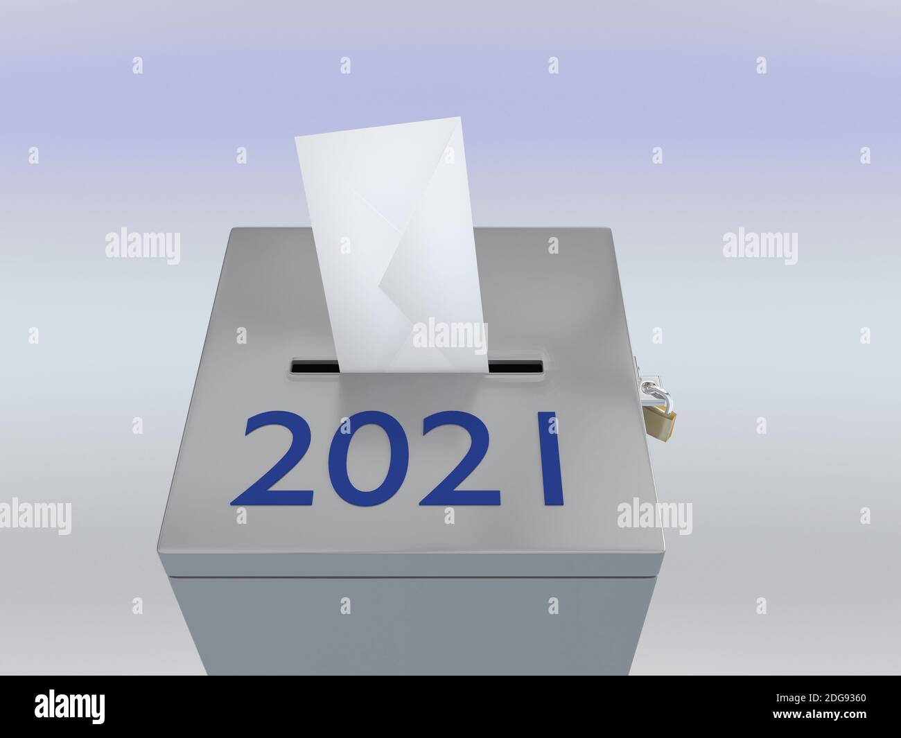 3D illustration of 2021 script, isolated over a gray-blue background ...