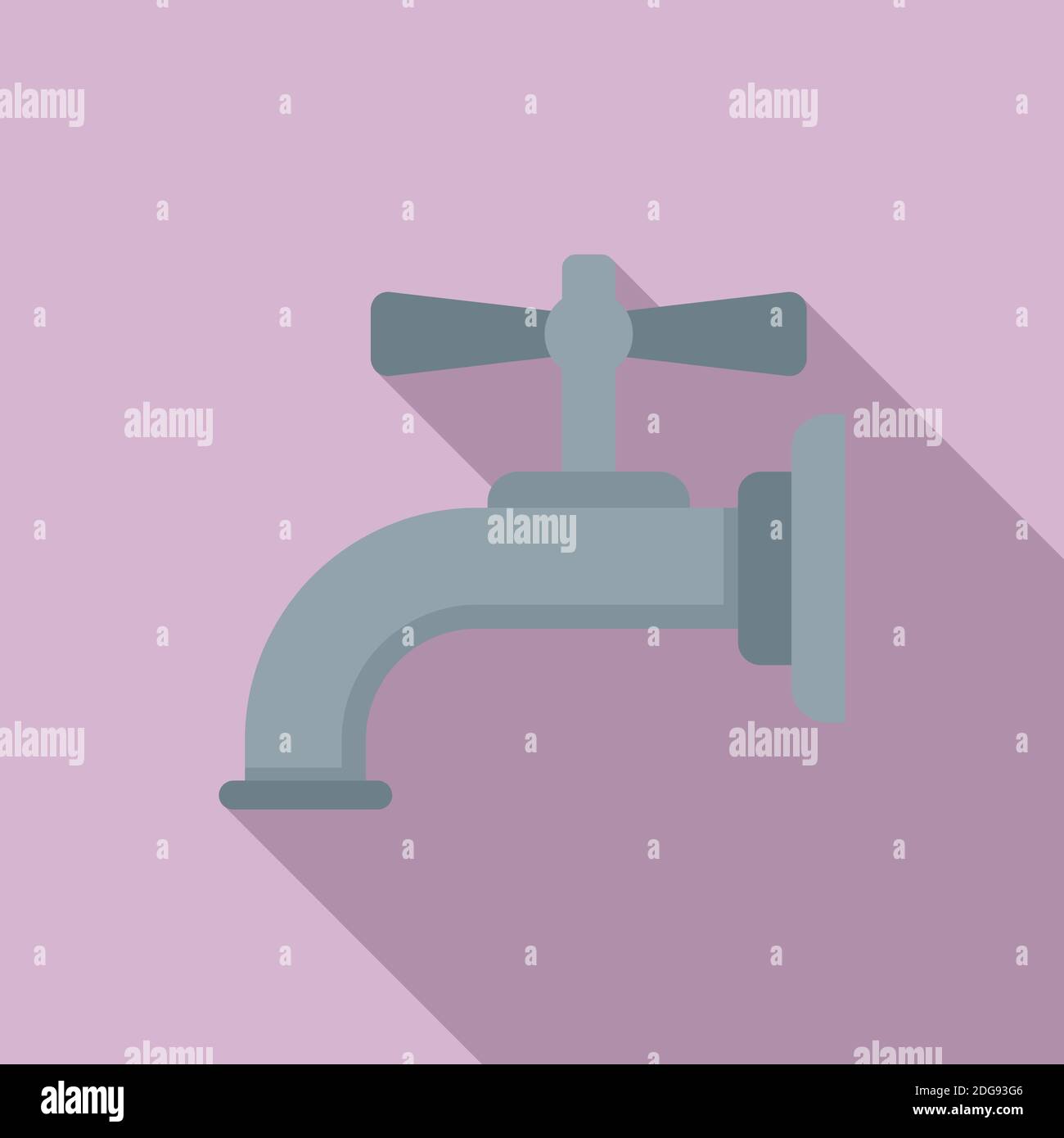 Water tap icon, flat style Stock Vector Image & Art - Alamy