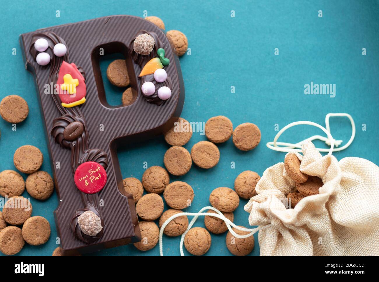 Chocolate letter P, celebrations from sinterklaas "Sint and Piet ...