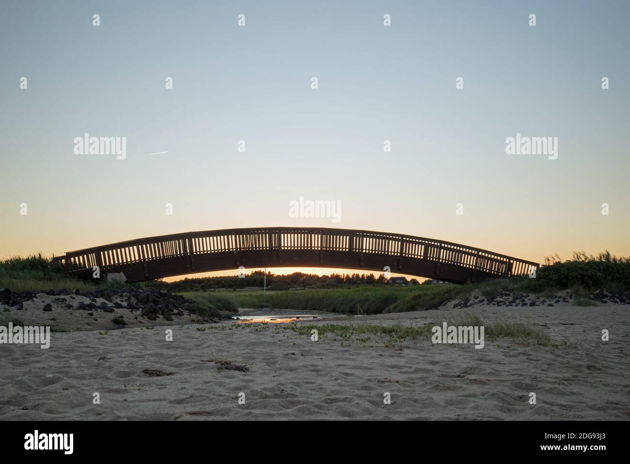 Wooden arch bridge Stock Photo - Alamy